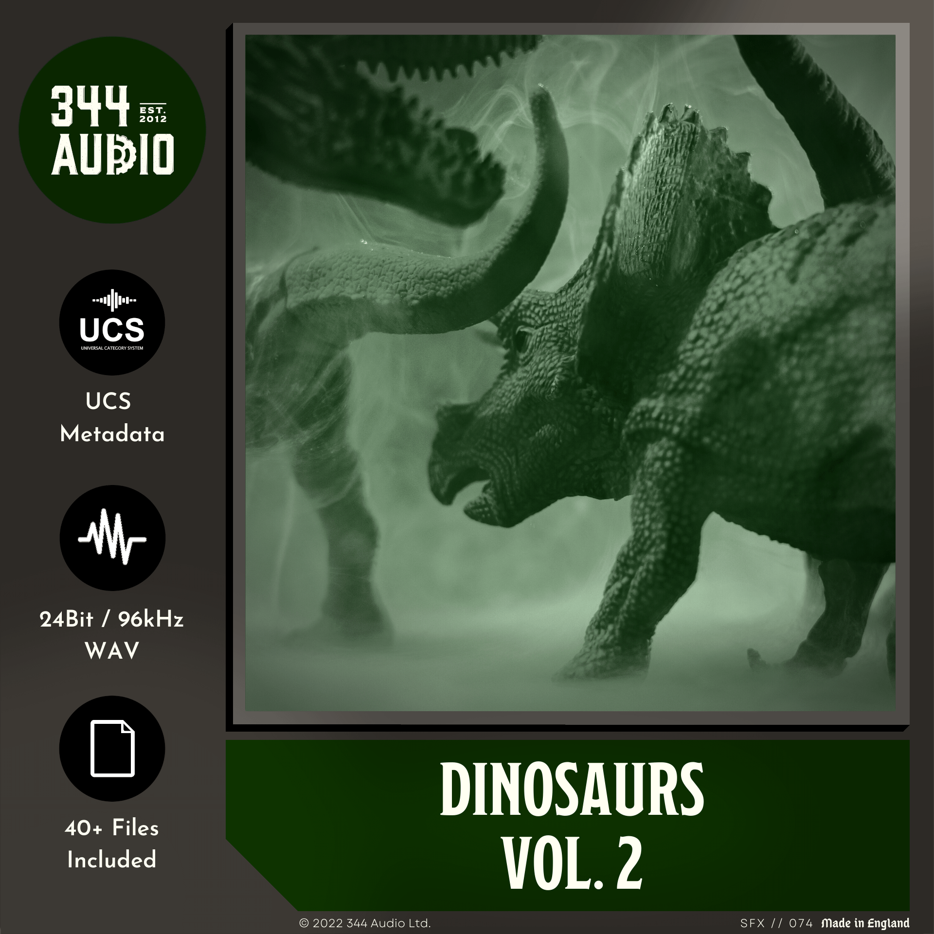 Dinosaurs Vol. 2 | Animal Sound Effects Library | Asoundeffect.com